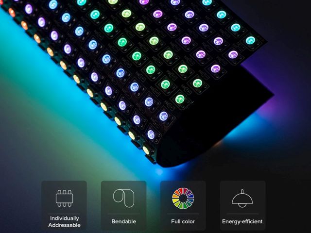 NeoPixel hajlékony LED-mátrix (16x16 RGB LED, WS2812B) - TavIR WebShop